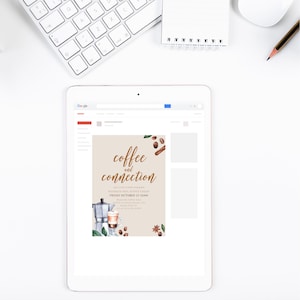 Coffee and Connection Brunch, Meeting, Meet and Green Invitation ...