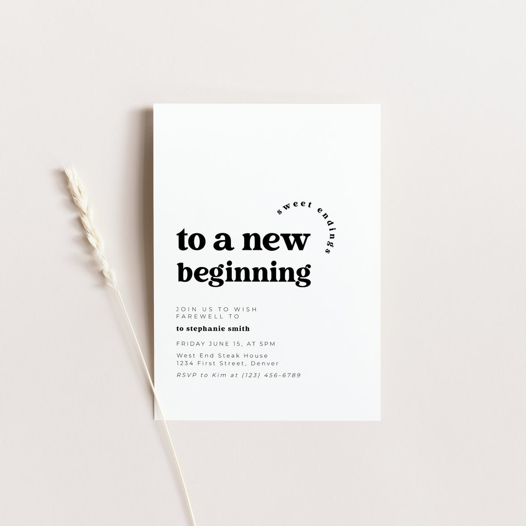 Sweet Endings to a New Beginning Moving Retirement Relocation Party ...