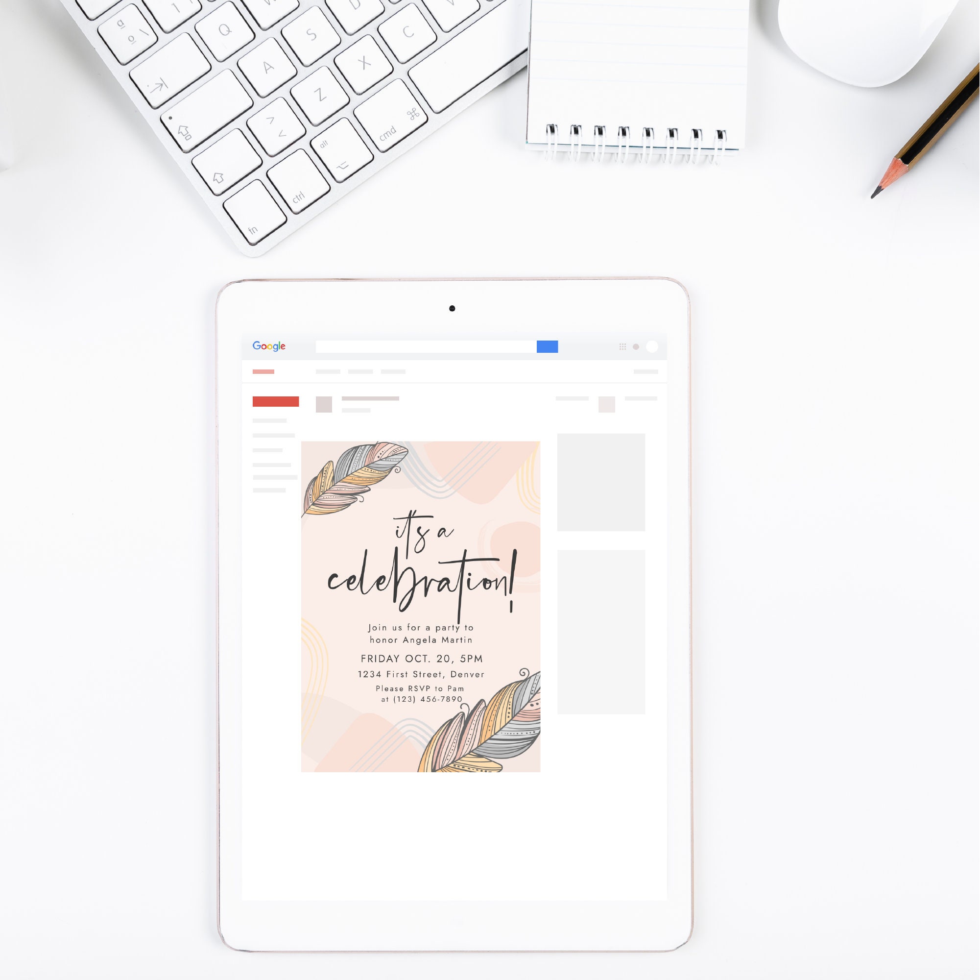 Editable and Customizable It's a Celebration Modern - Etsy