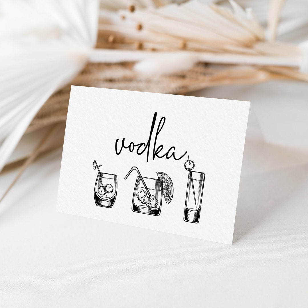 Drink Food Table Tent Sign Marker Place Card - Editable and ...