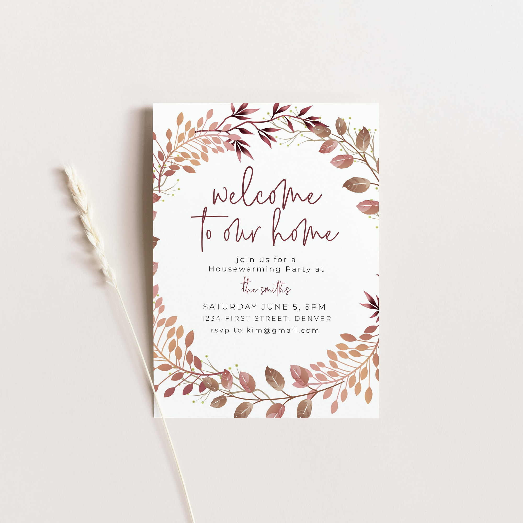 Welcome to Our New Home Editable and Customizable Modern Fall Theme ...