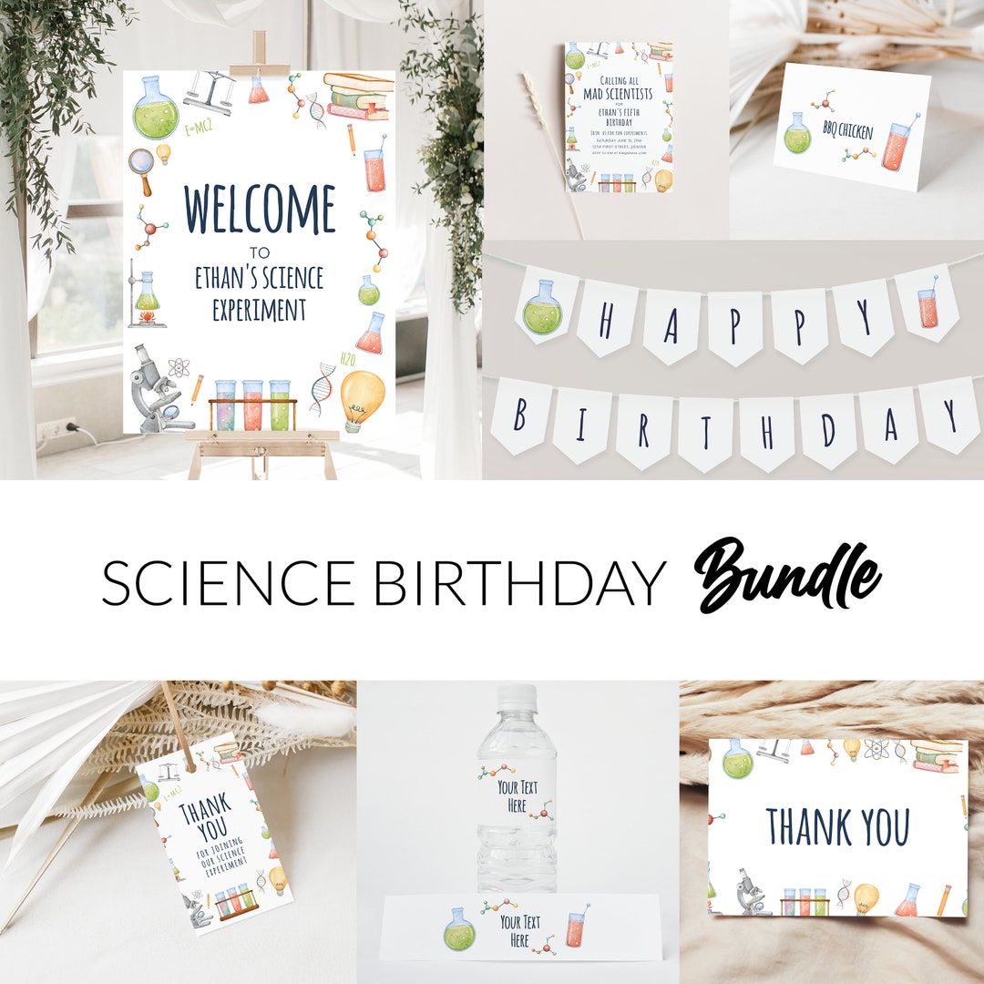 Calling All Scientists - Science Theme Birthday Party Bundle With ...