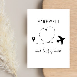 Retirement Moving Card: Airplane Heart Design (digital Download) - Etsy