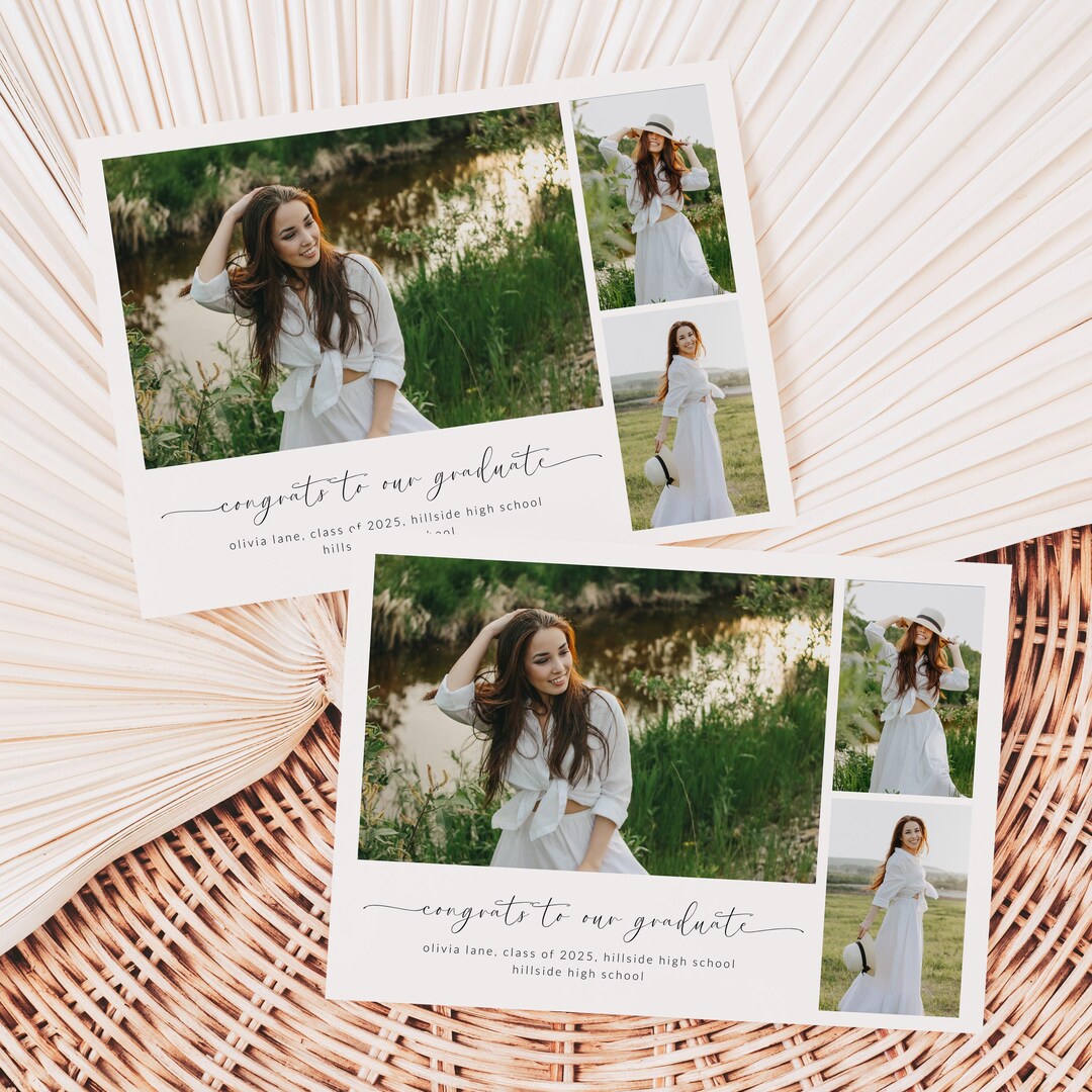 Modern Graduation Announcement Template: Photo Collage (digital ...
