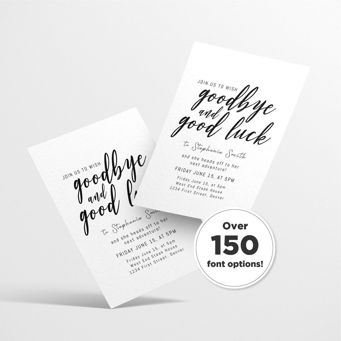 Farewell Party Invitation Template Goodbye And Good Luck Etsy Farewell Party Invitation Template Goodbye And Good Luck Etsy