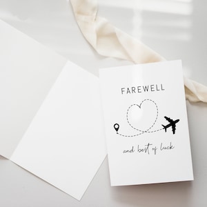 Retirement Moving Card: Airplane Heart Design (digital Download) - Etsy