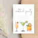 Cocktail Party Invitation Template - Tropical Drinks - Birthday ...