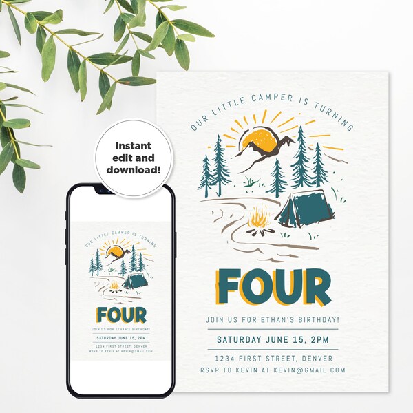 Camping Themed Birthday - Etsy