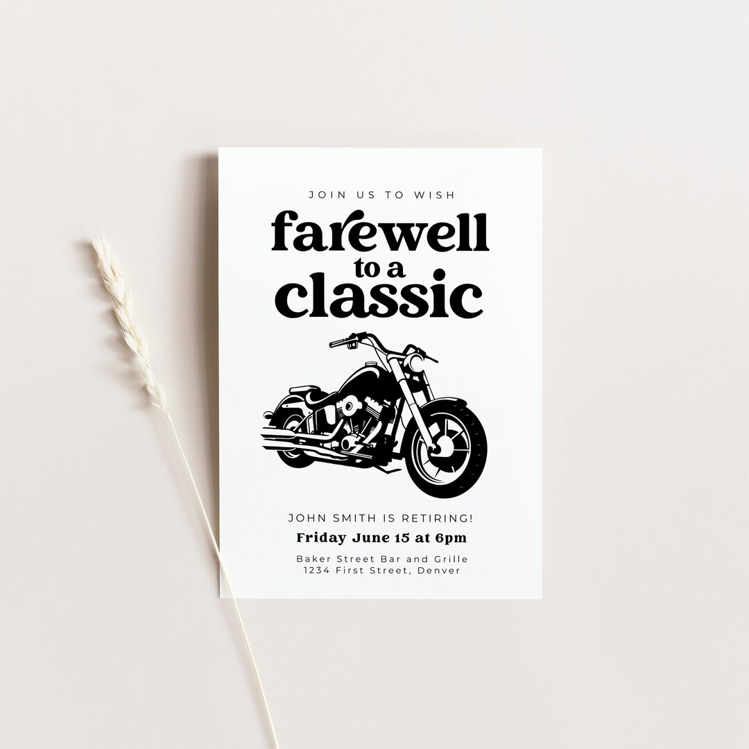 Farewell to a Classic - Retirement Party Invitation With Vintage ...