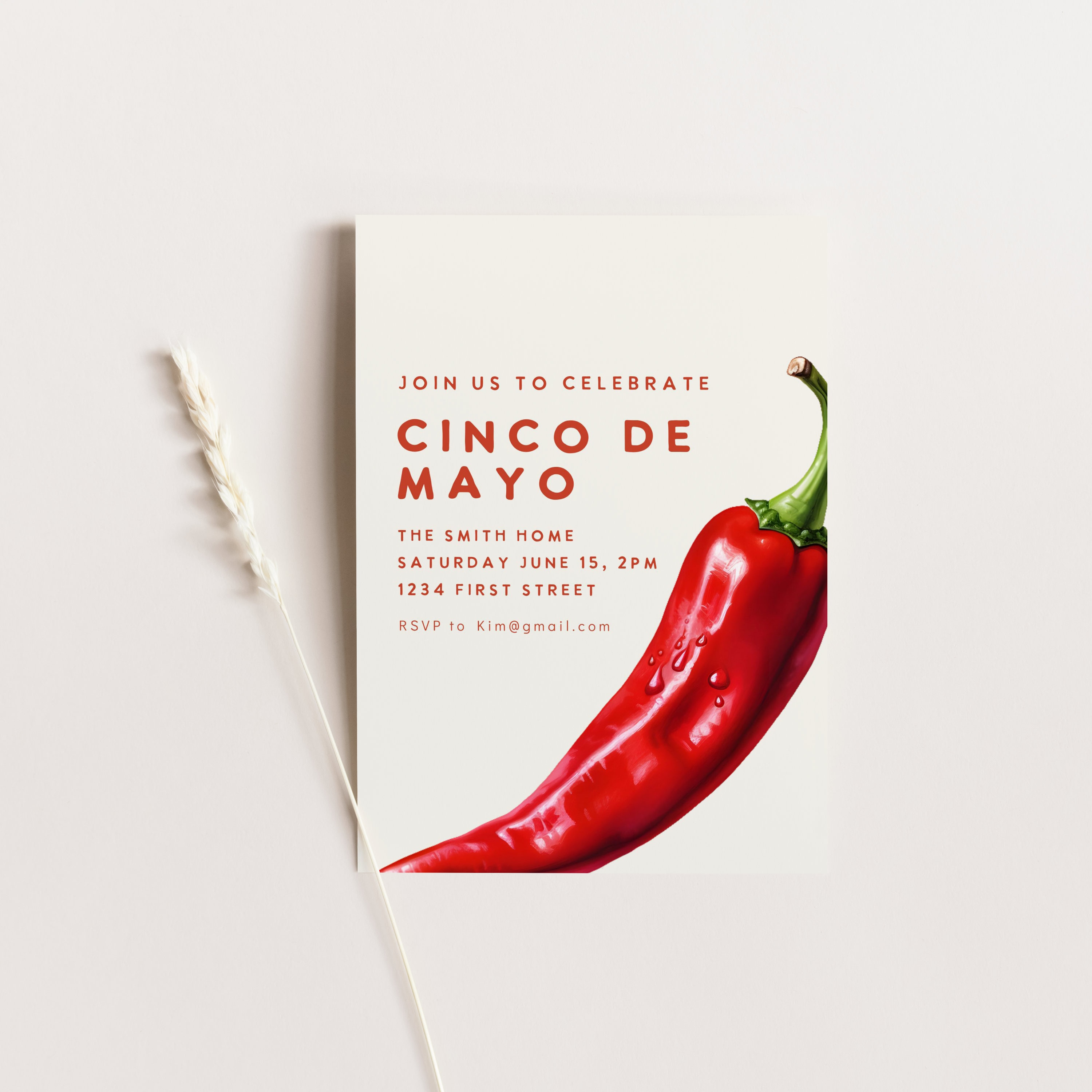 Chili Pepper Invitations