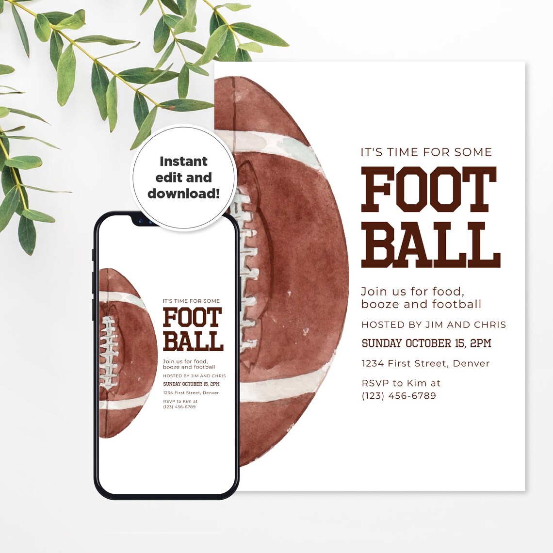 It's Time for Some Football Football/super Bowl Party - Etsy
