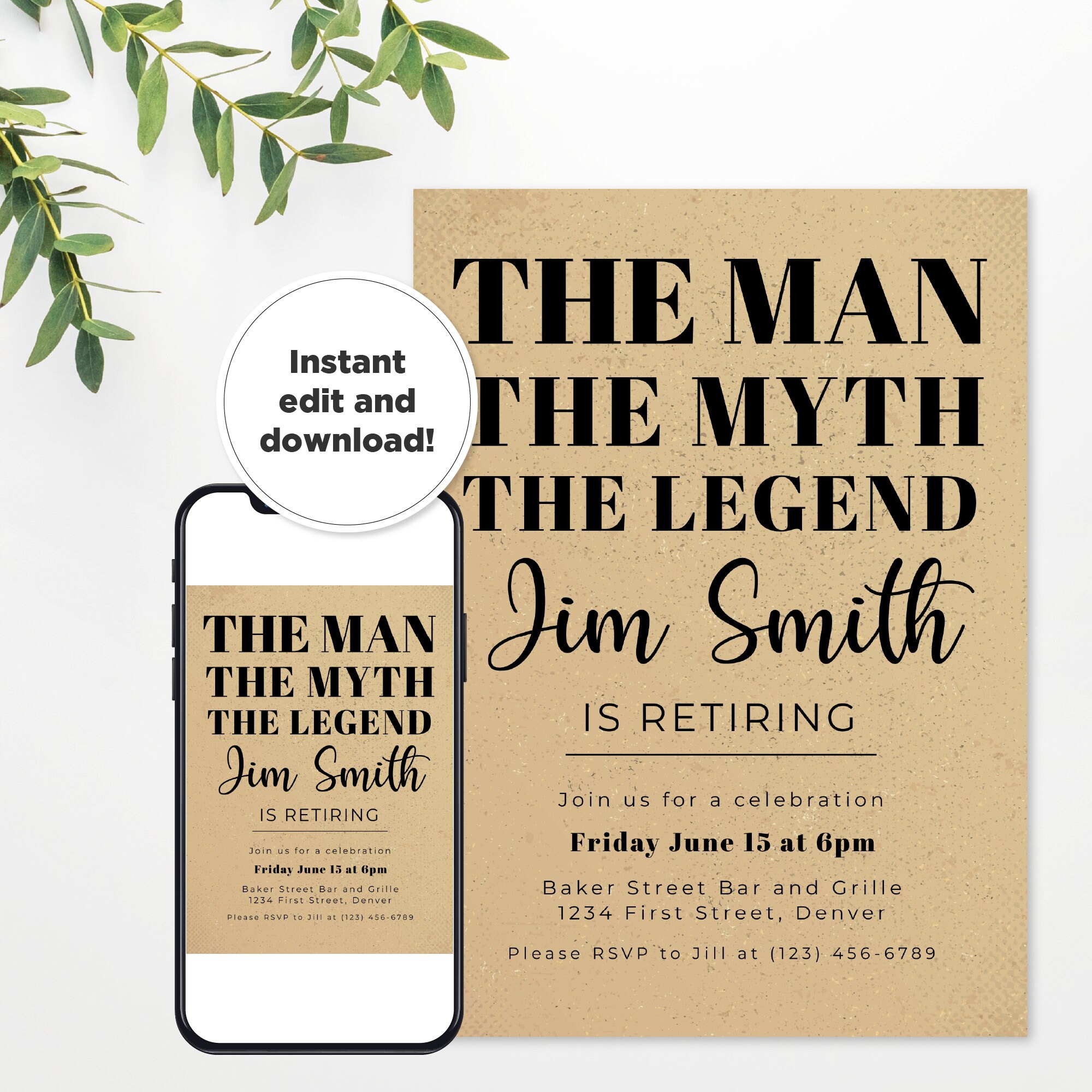 The Man the Myth the Legend Retirement Party Invitation - Etsy