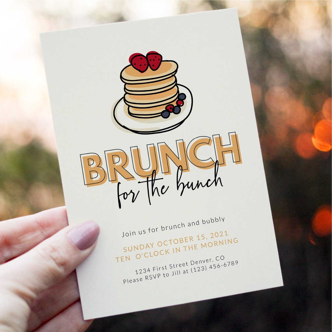 Brunch for the Bunch Editable Brunch Party Invitation | Etsy