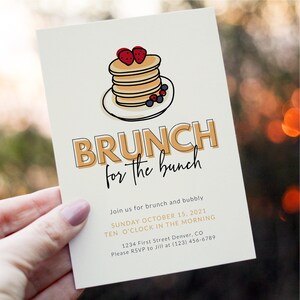 Brunch for the Bunch Editable Brunch Party Invitation | Etsy