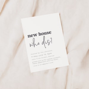 Funny Housewarming Invitation Template: Vintage Font (digital Download ...