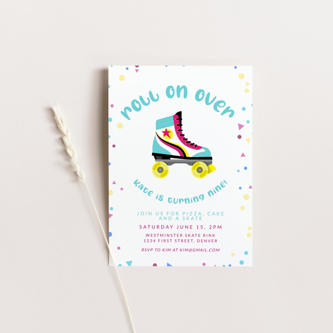 Roll on Over - Roller Skating Roller Blading Theme Birthday Party ...