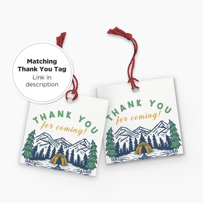 Adventure Awaits Camping Theme Birthday Party Invitation - Etsy