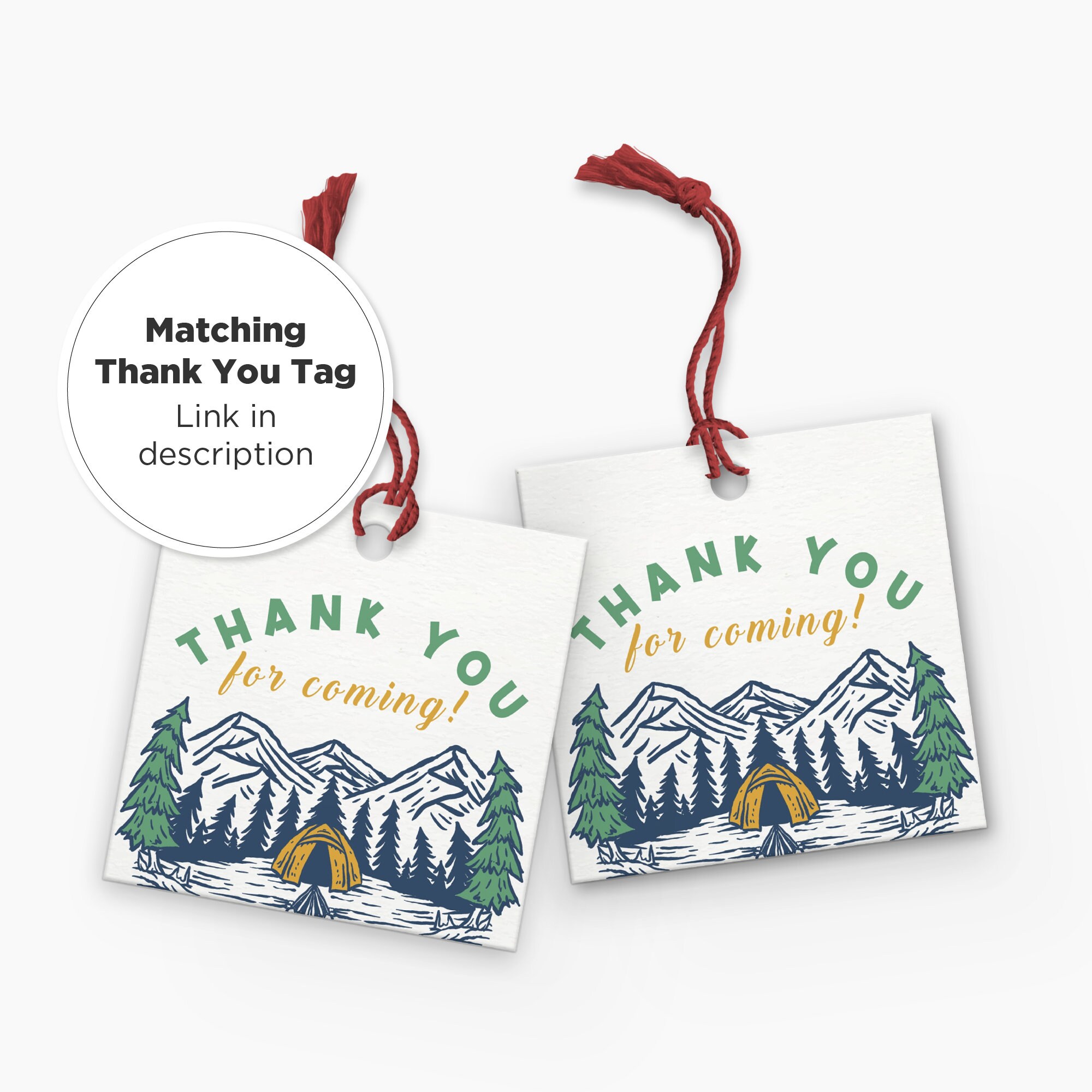 Adventure Awaits Camping Theme Birthday Party Invitation - Etsy