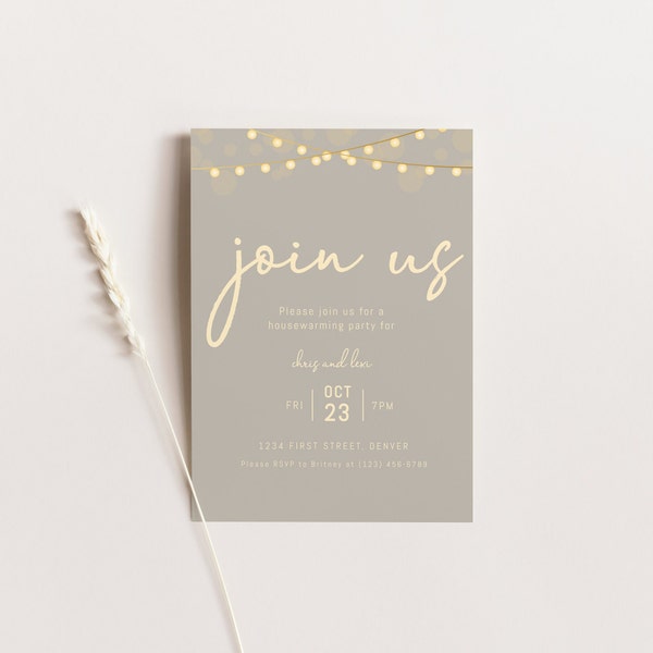 Please Join Us Invitation Template - Etsy