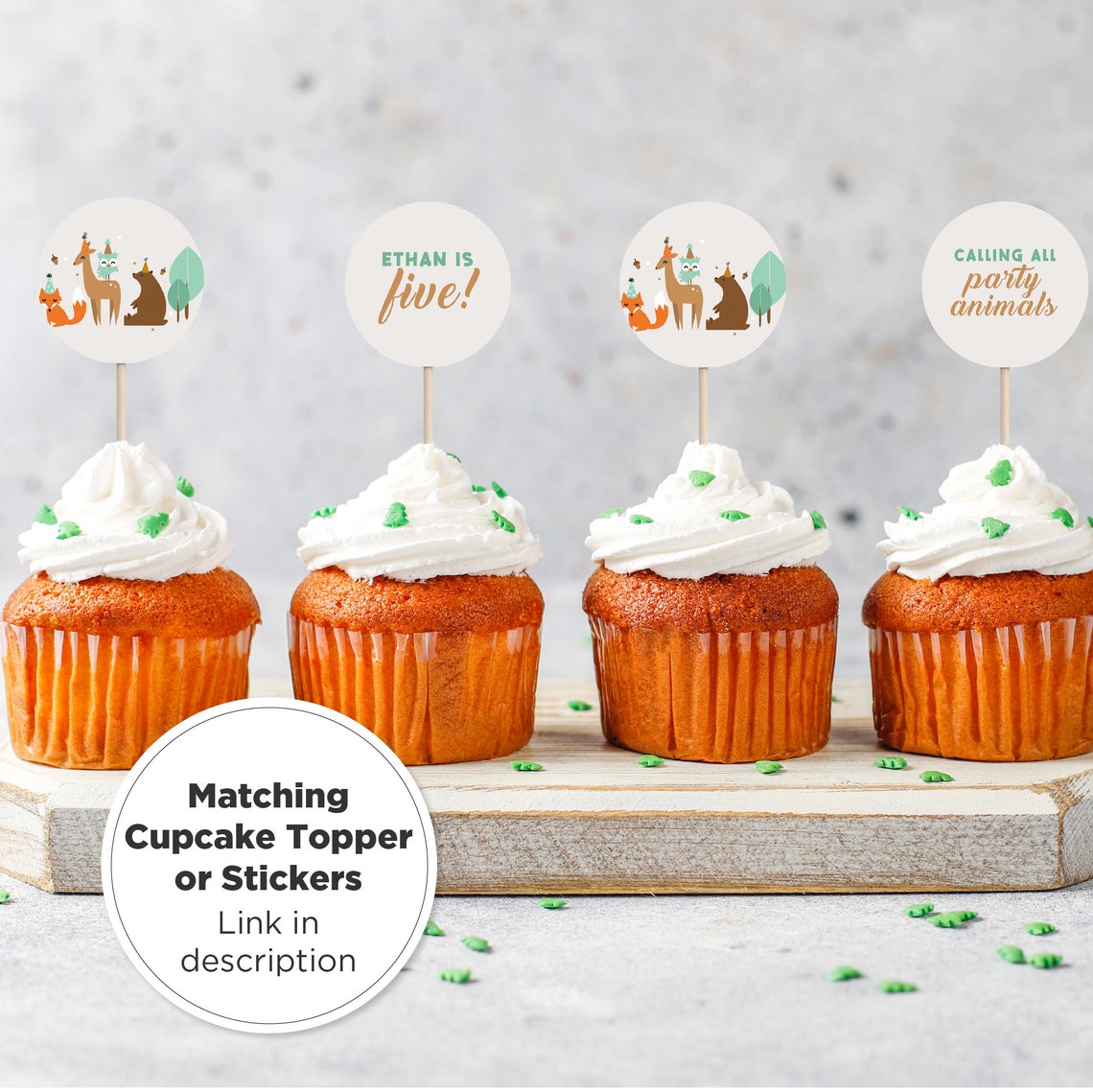 Woodland Animals With Party Hats Forest Animal Theme - Etsy