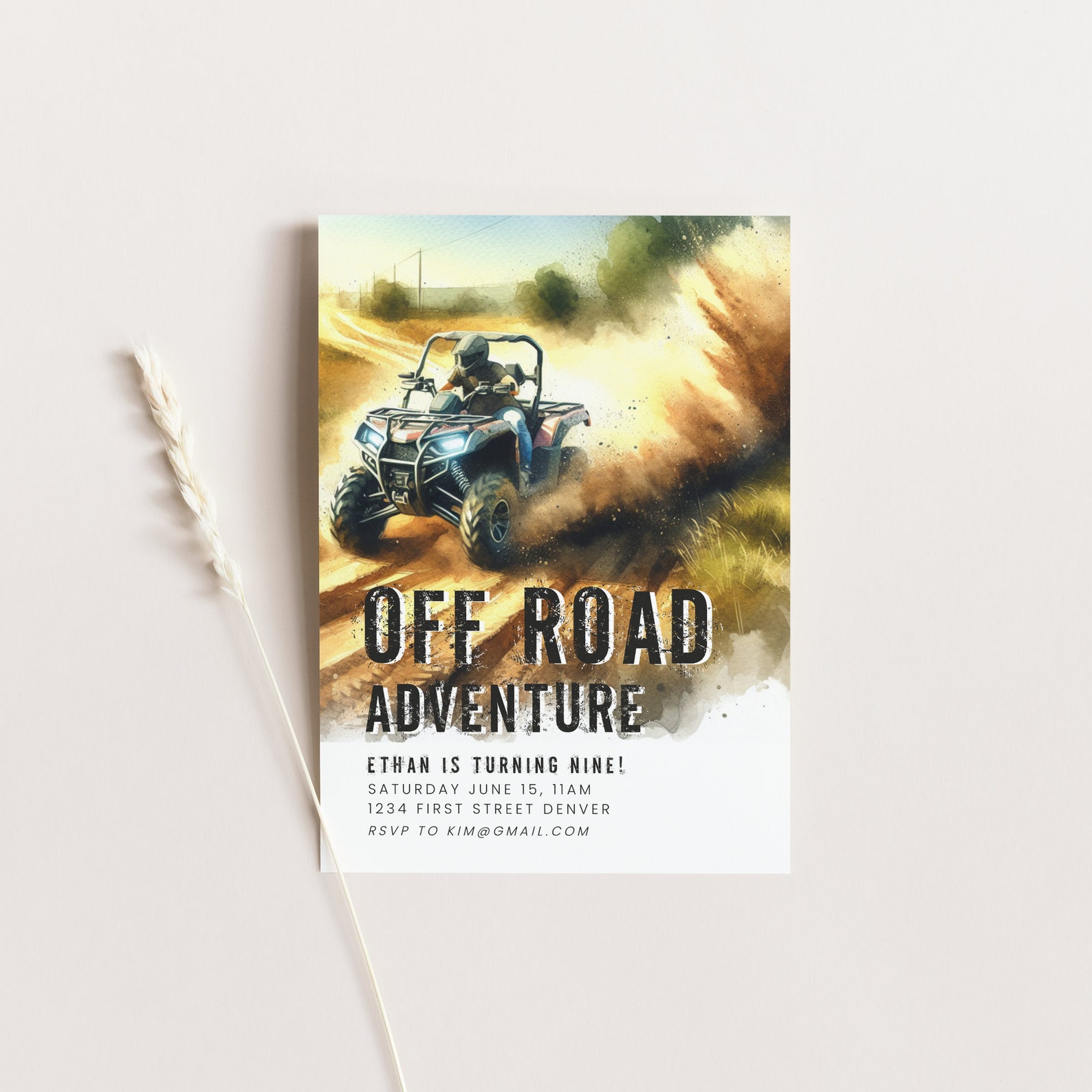 Calling All Adventurers - Off-roading 4-wheeler Theme Birthday Party ...