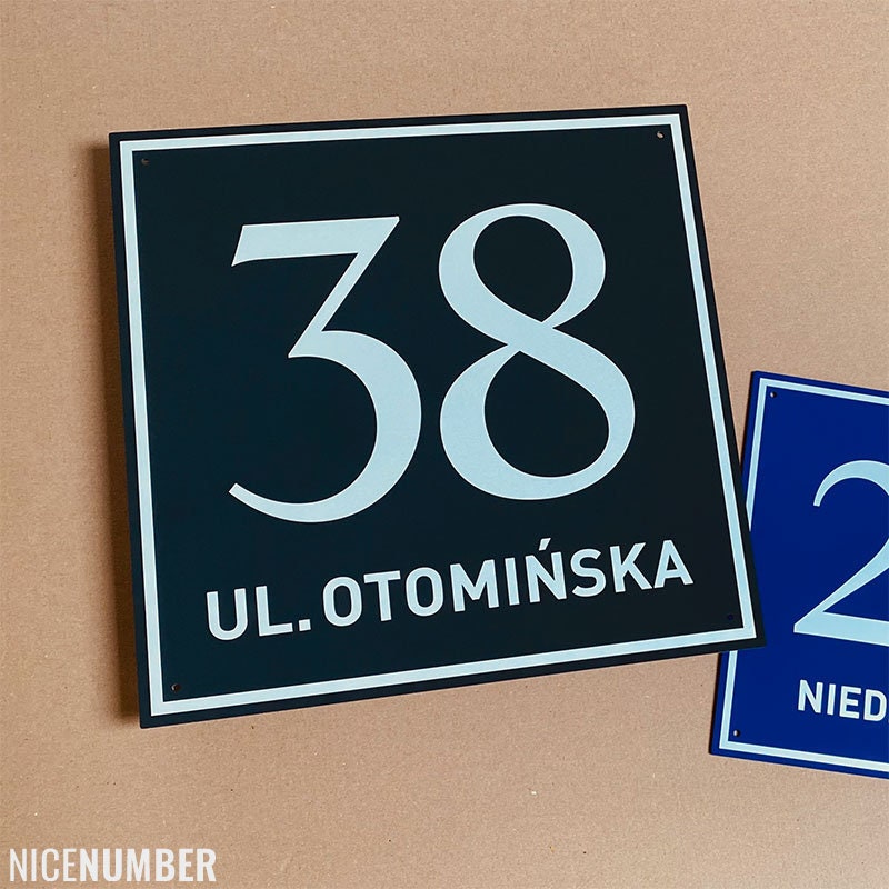 Contemporary Reflective House Sign CLS-2 | Personalized Modern Address ...