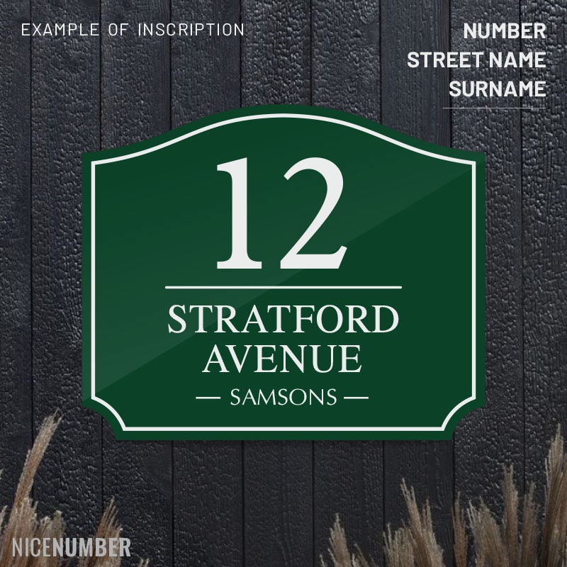 Contemporary Reflective House Sign CLS-4 | Personalized Modern Address ...