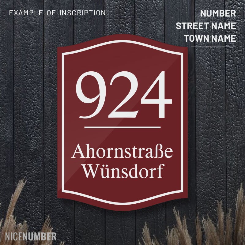 Contemporary Reflective House Sign | Personalized Modern Address Plaque ...