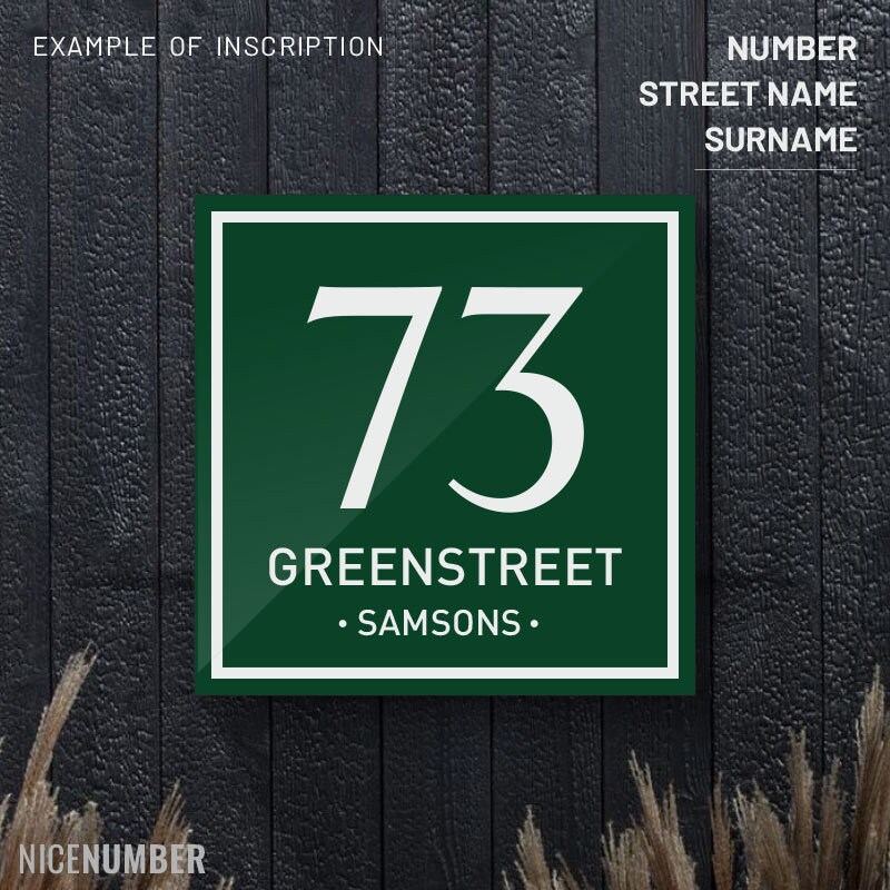 Contemporary Reflective House Sign CLS-2 Personalized Modern Address ...