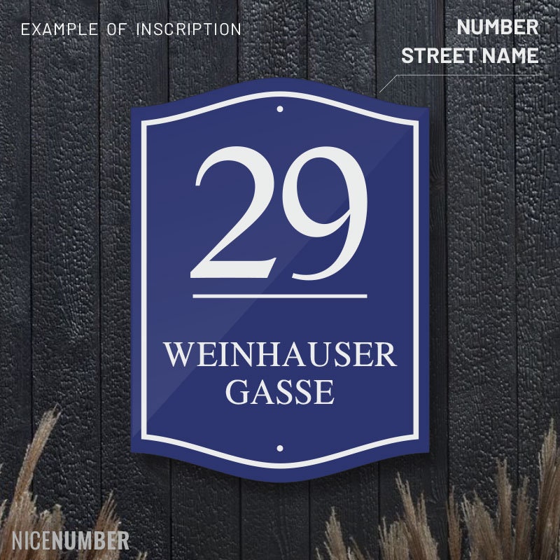 Contemporary Reflective House Sign | Personalized Modern Address Plaque ...