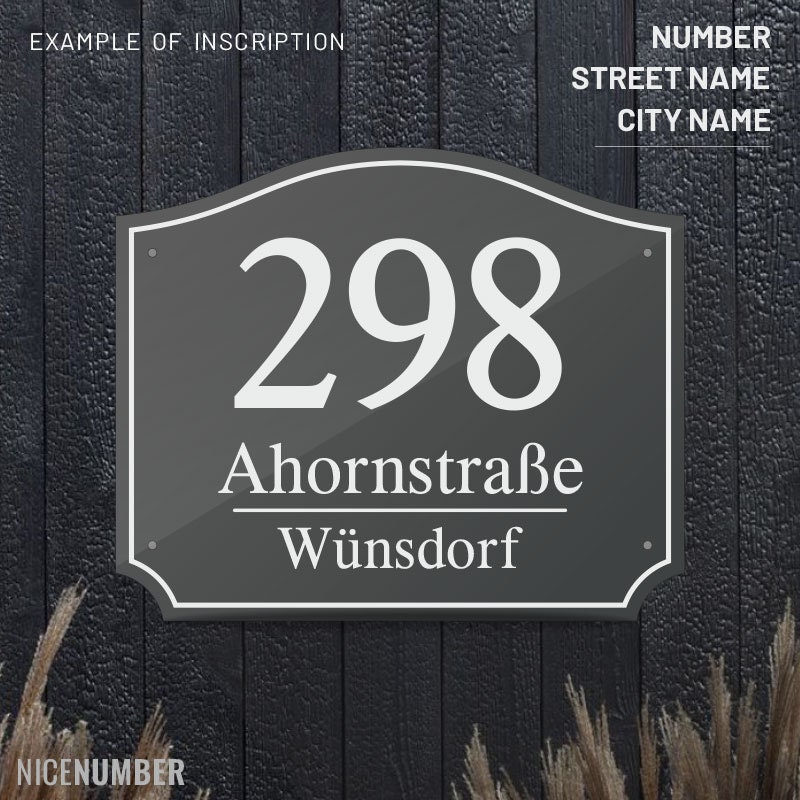 Contemporary Reflective House Sign CLS-4 | Personalized Modern Address ...