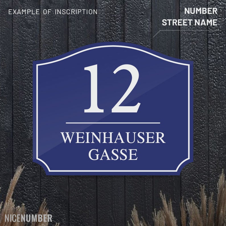 Contemporary Reflective House Sign CLS-4 | Personalized Modern Address ...