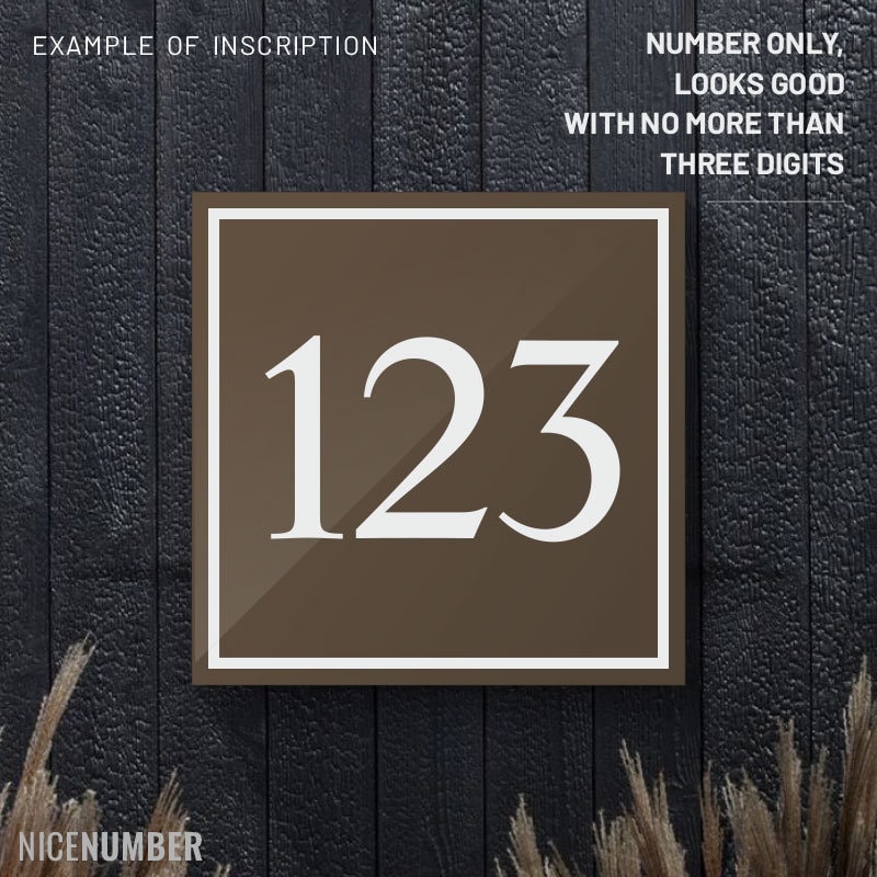 Contemporary Reflective House Sign CLS-2 | Personalized Modern Address ...