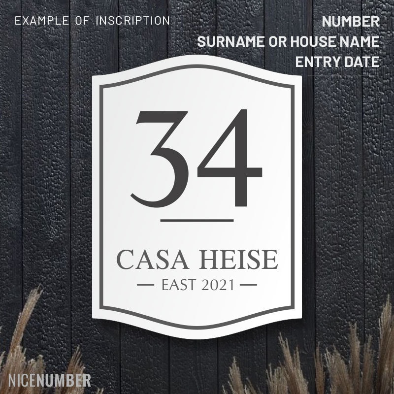 Contemporary Reflective House Sign | Personalized Modern Address Plaque ...