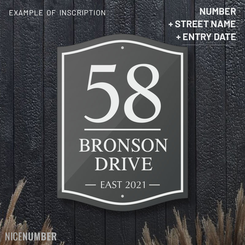 Contemporary Reflective House Sign | Personalized Modern Address Plaque ...