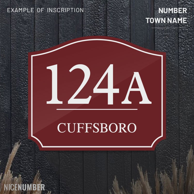 Contemporary Reflective House Sign CLS-4 | Personalized Modern Address ...