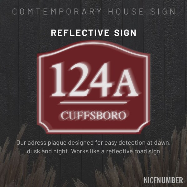 Reflective House Sign - Etsy