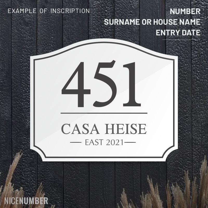 Contemporary Reflective House Sign CLS-4 | Personalized Modern Address ...