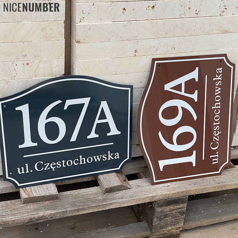 Contemporary Reflective House Sign CLS-4 | Personalized Modern Address ...