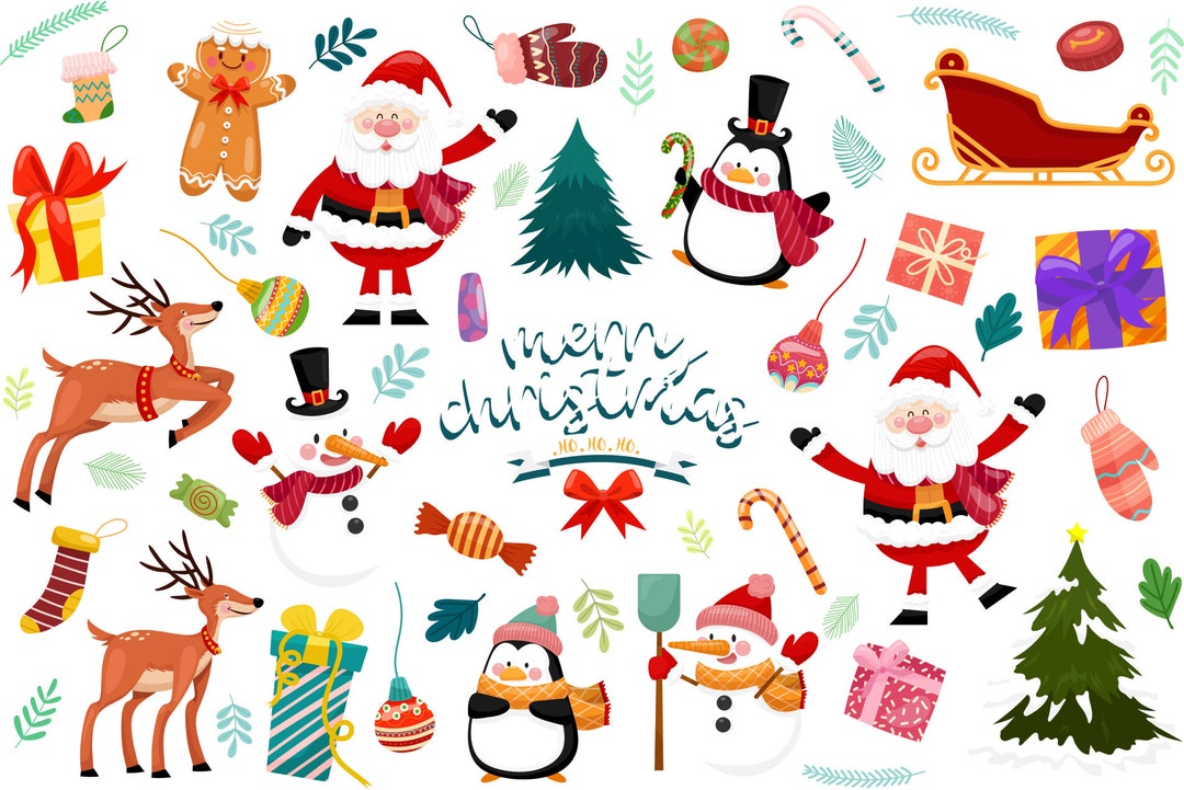 Christmas Characters Clip Art: PNG, SVG, EPS (digital) - Etsy UK