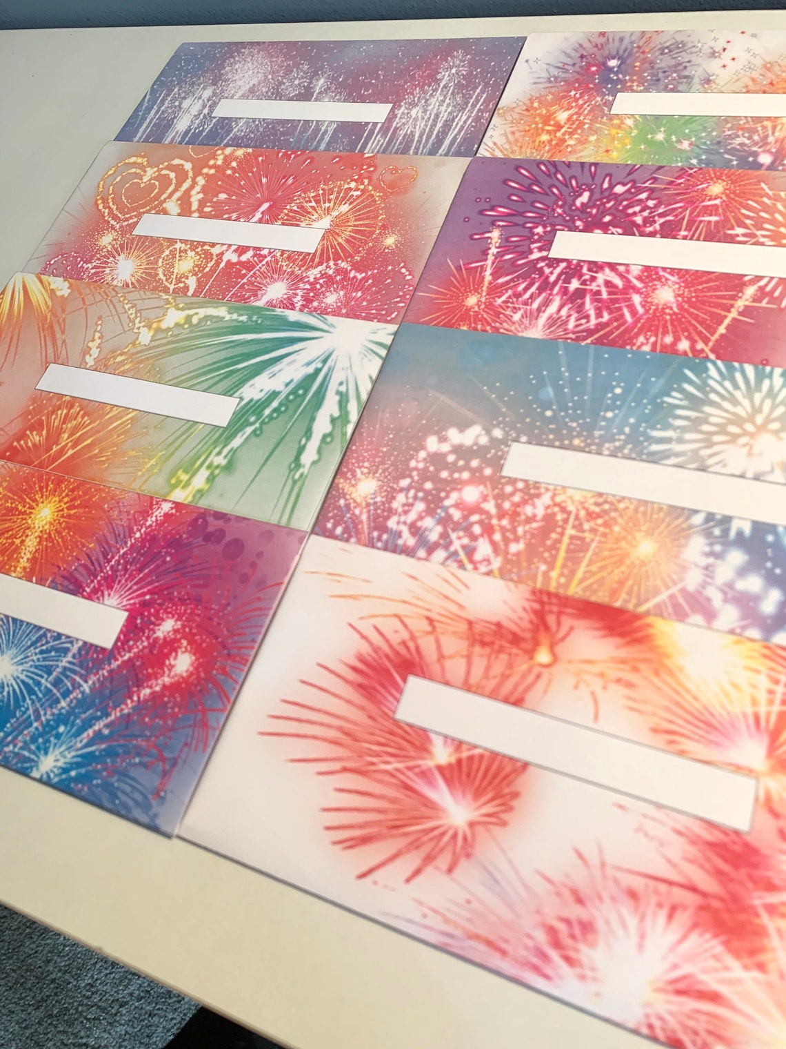 8 Count Printable Fireworks Cash Envelopes - Etsy