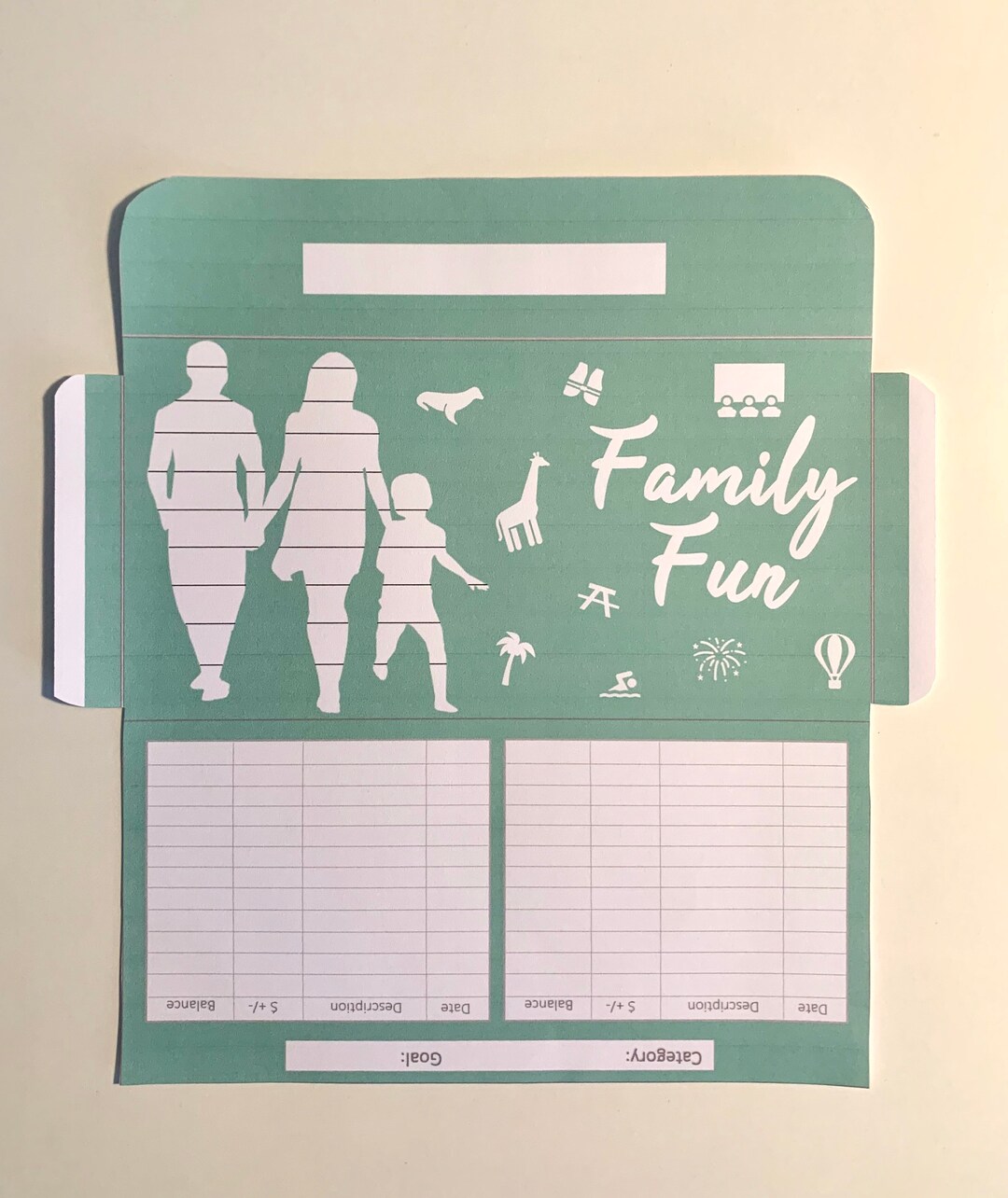 Sinking Fund Cash Envelope Tracker Printable - Family Fun - Etsy