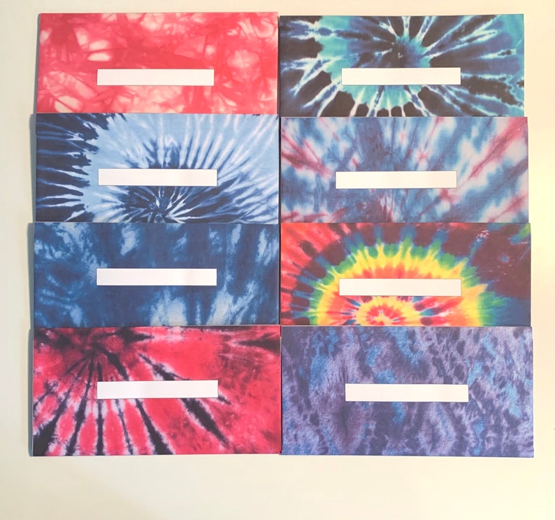 8 Count Printable Tie-dye Cash Envelopes - Etsy