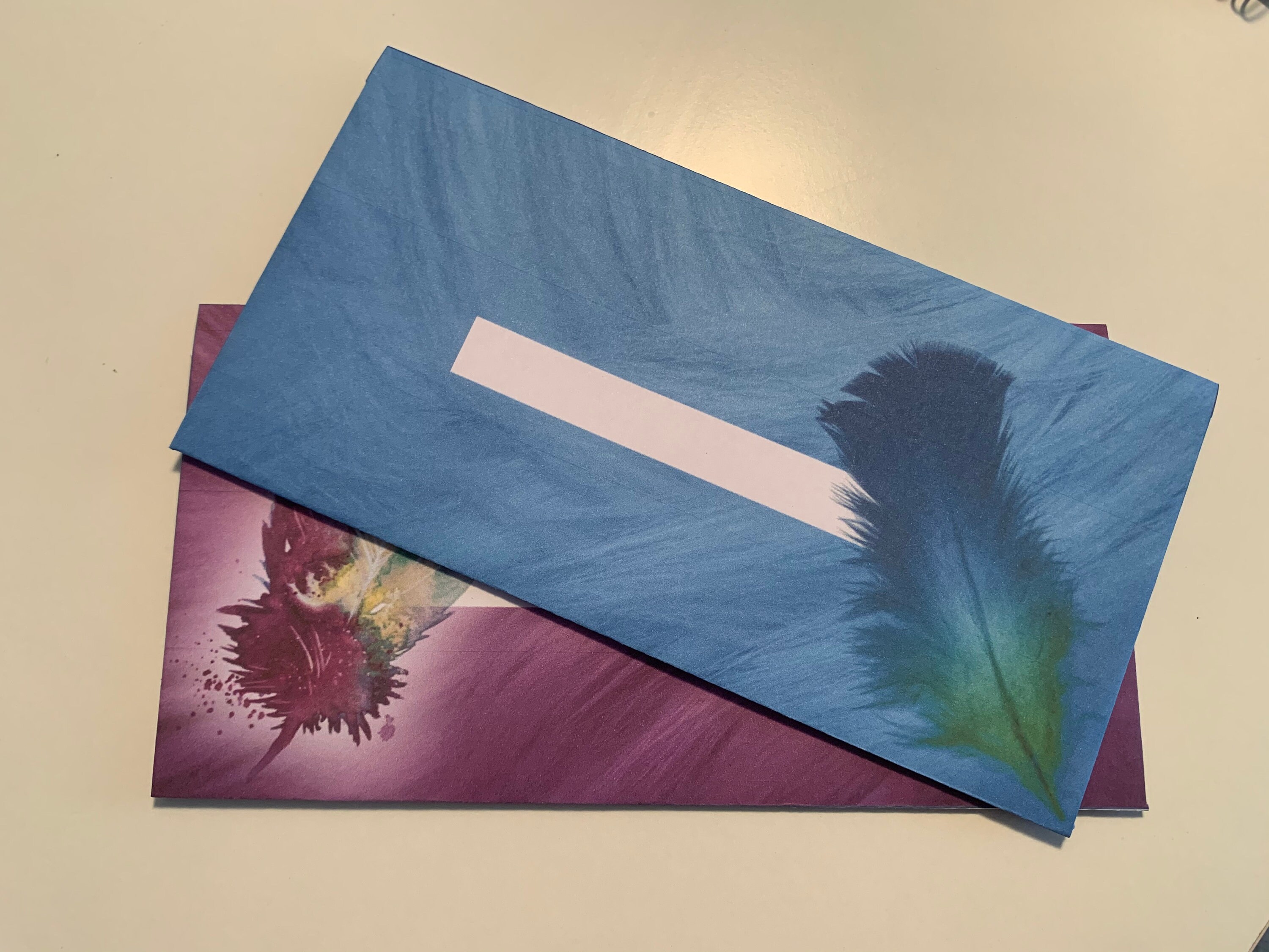 6 Count Feather Cash Envelopes 2 Bonus Envelopes | Etsy