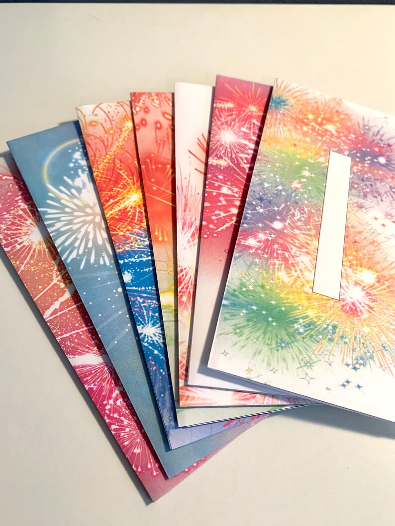 8 Count Printable Fireworks Cash Envelopes - Etsy