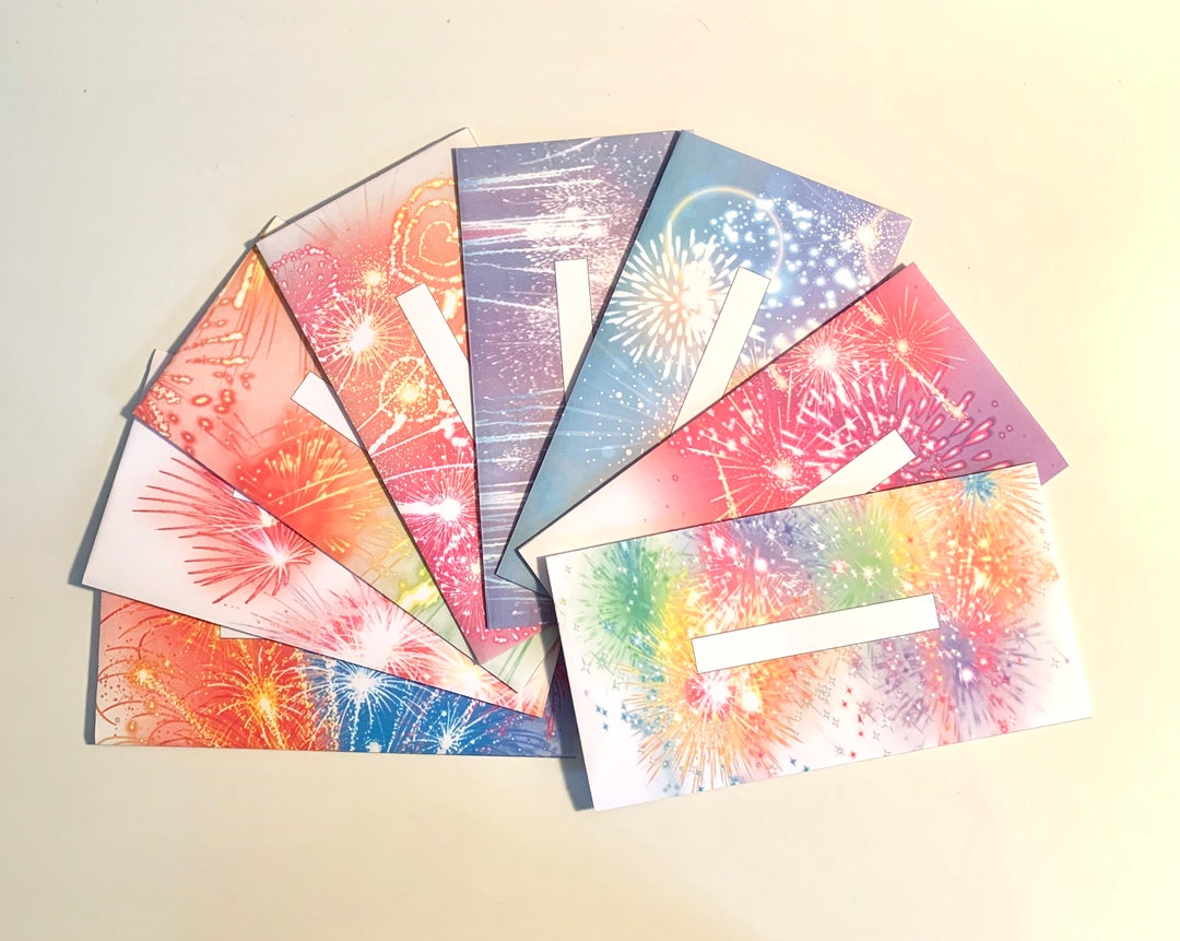 8 Count Printable Fireworks Cash Envelopes - Etsy