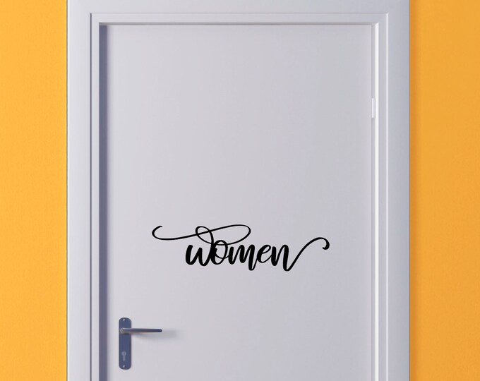 Women Vinyl Decal Sign for Rest Room, Bathroom, Door, Wall, and More - Etsy