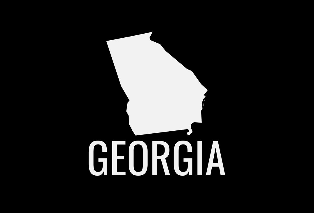 Georgia Car Decal State Map Permanent Vinyl Sticker for - Etsy