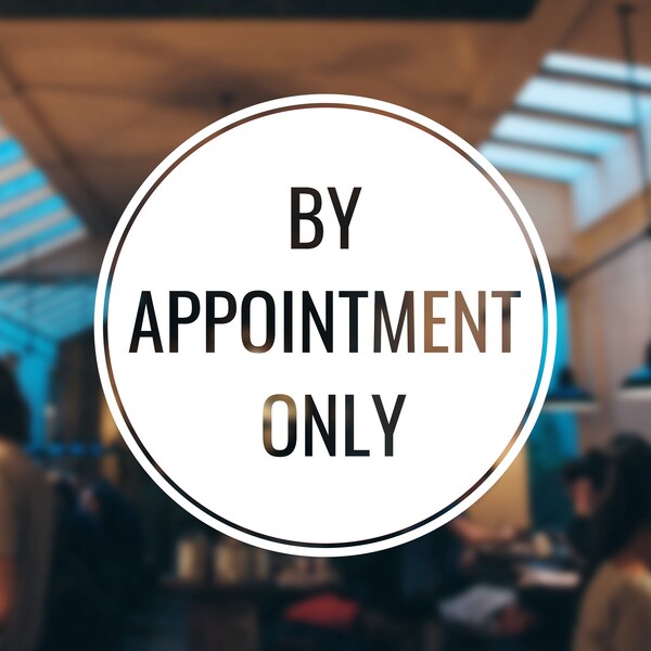 By Appointment Sign - Etsy
