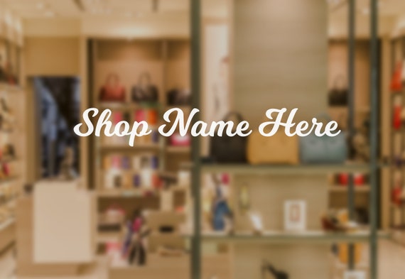Boutique Shop Name Decal Vinyl Adhesive Sticker Upscale | Etsy